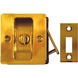 Pocket Door Lock Latch, Brass - Palmyra, NY - Lyons, NY - Santelli Lumber