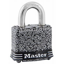 Laminated Keyed Padlock, 4-Pin Cylinder, Steel + Rust-oelum Finish, 1-1 ...