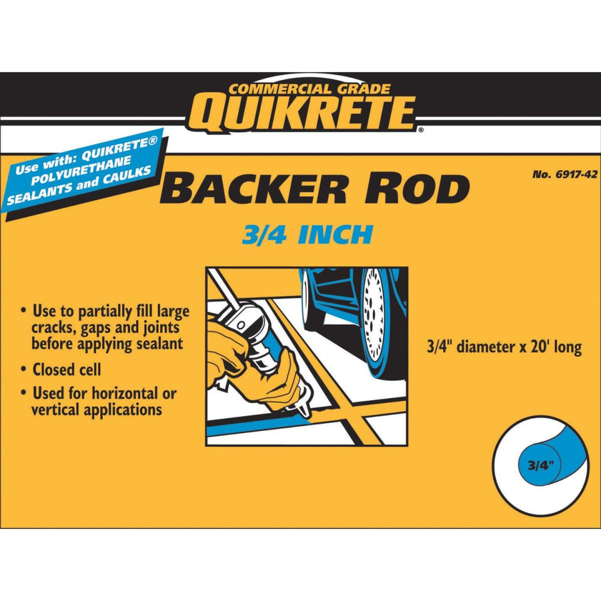 Quikrete 3/4 In. x 20 Ft. Gray Backer Rod - Palmyra, NY - Lyons, NY ...