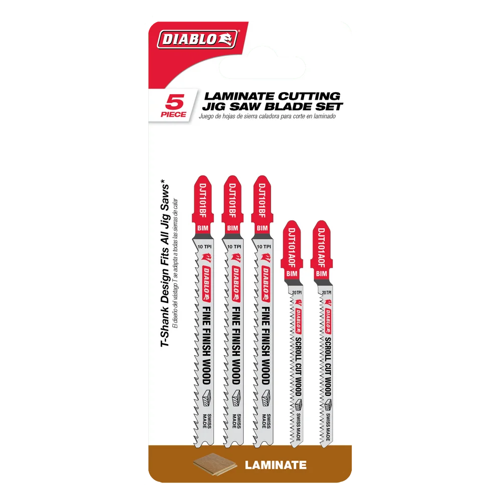 Freud America Diablo Bi-Metal T-Shank Jig Saw Blade Set for Laminate ...